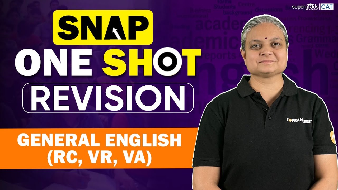 Mastering General English (RC, VR, VA) | SNAP One Shot Revision | SNAP 2024 Exam Preparation ...