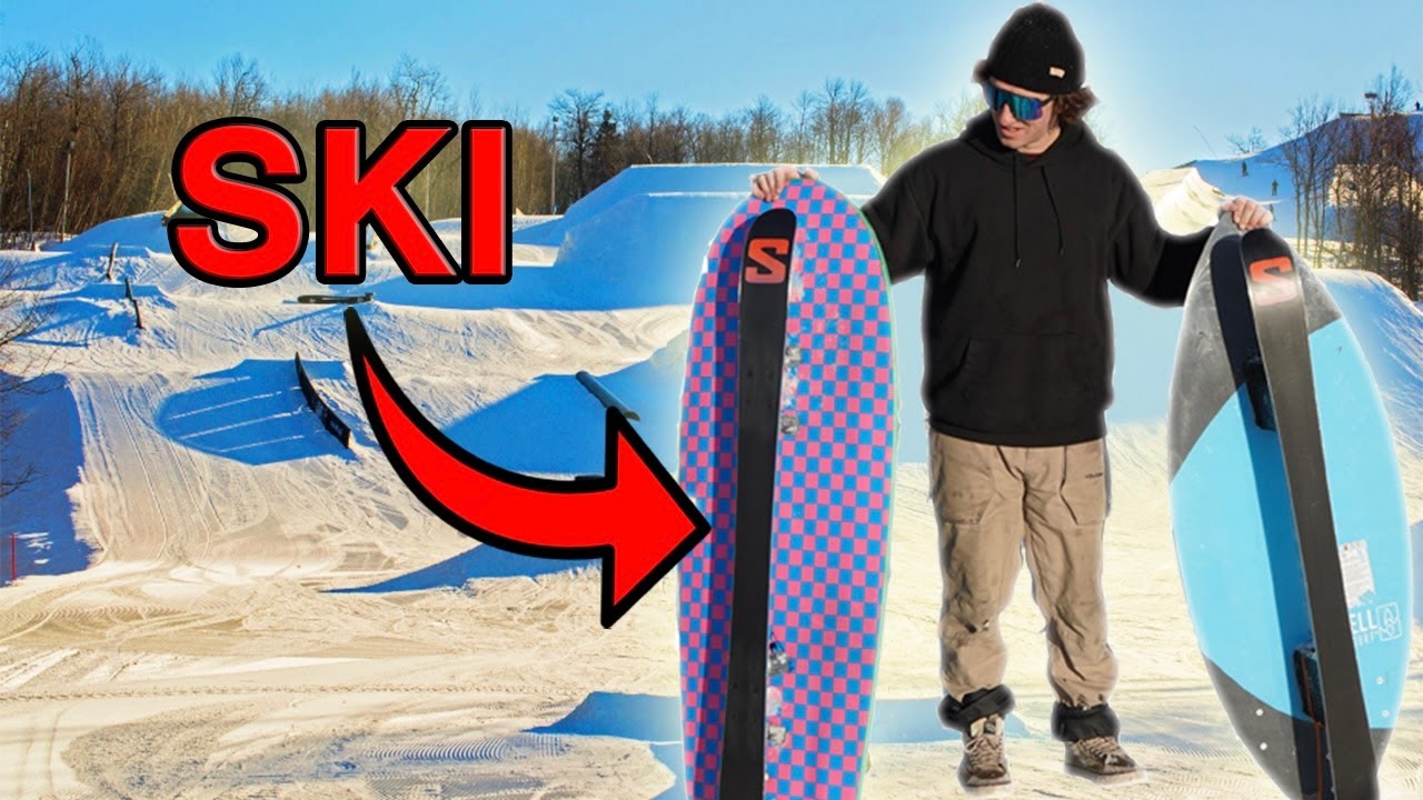 I PUT A SKI ON A SURFBOARD (SURFSKI/SNOWSKATE) - YouTube