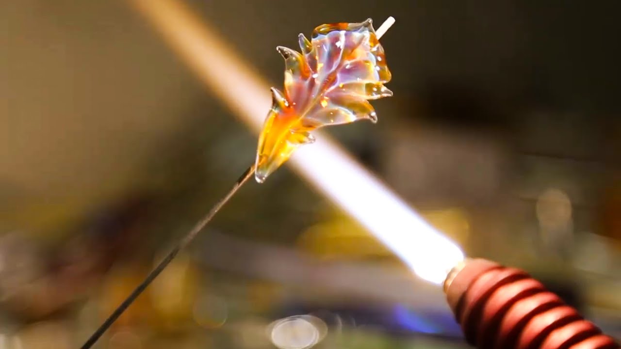 Crafting Feather Art from Glass | Mesmerizing Glasswork Process ...