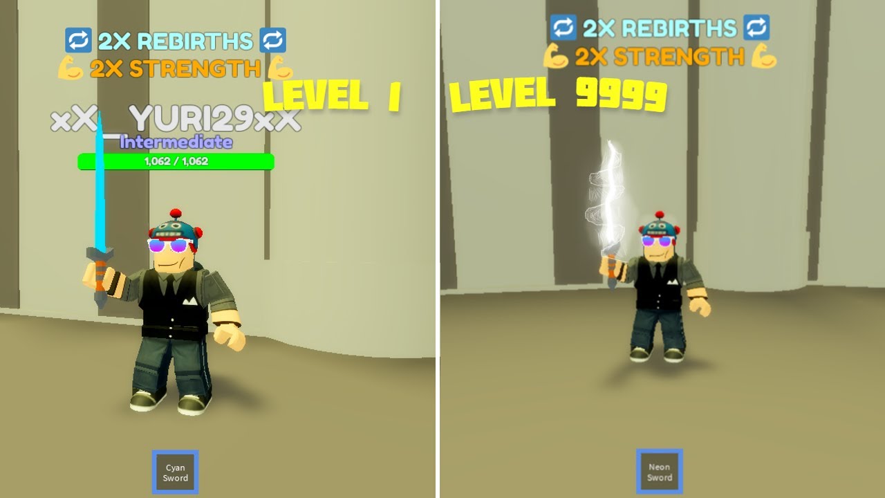 LEVEL 1 VS LEVEL 1000, VIREI O MAIS FORTE DO ROBLOX!!!! WEAPONS ...