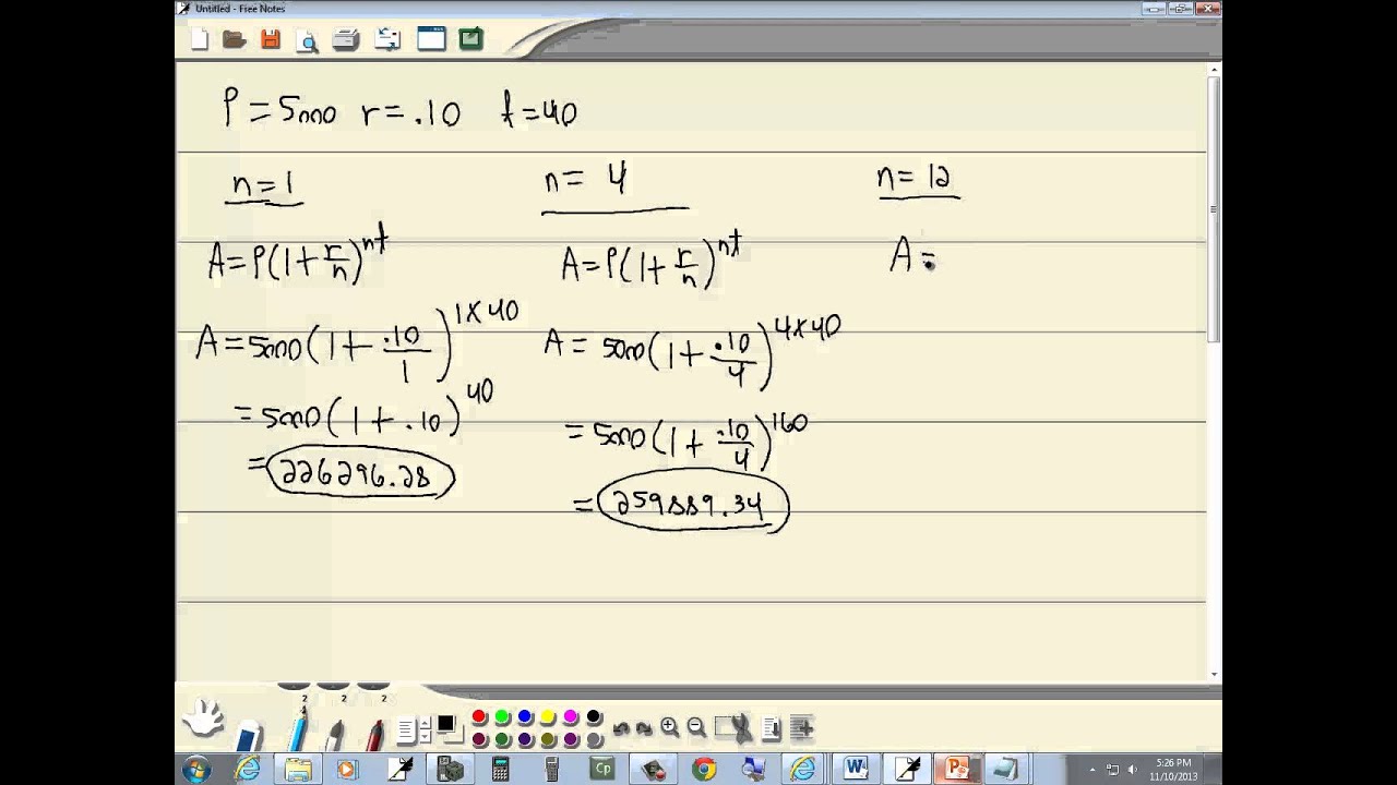 College Algebra Homework - Interest Formulas - P0667900 - YouTube