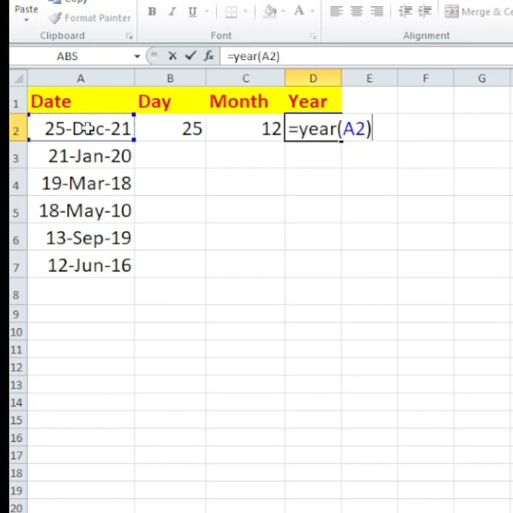Quickly Split Date into Day Month & year in Excel Magic #trick #short #shortexcel - YouTube