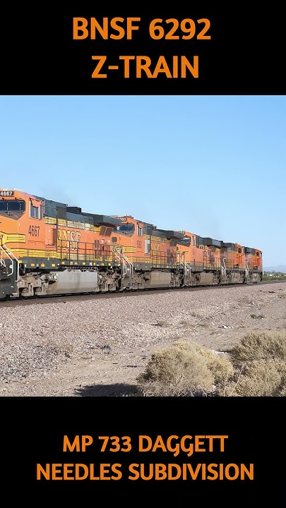 BNSF 6292 EB Z TRAIN MP 733 DAGGETT NEEDLES SUB 11-9-2023 #railway #bnsf #railfaning - YouTube