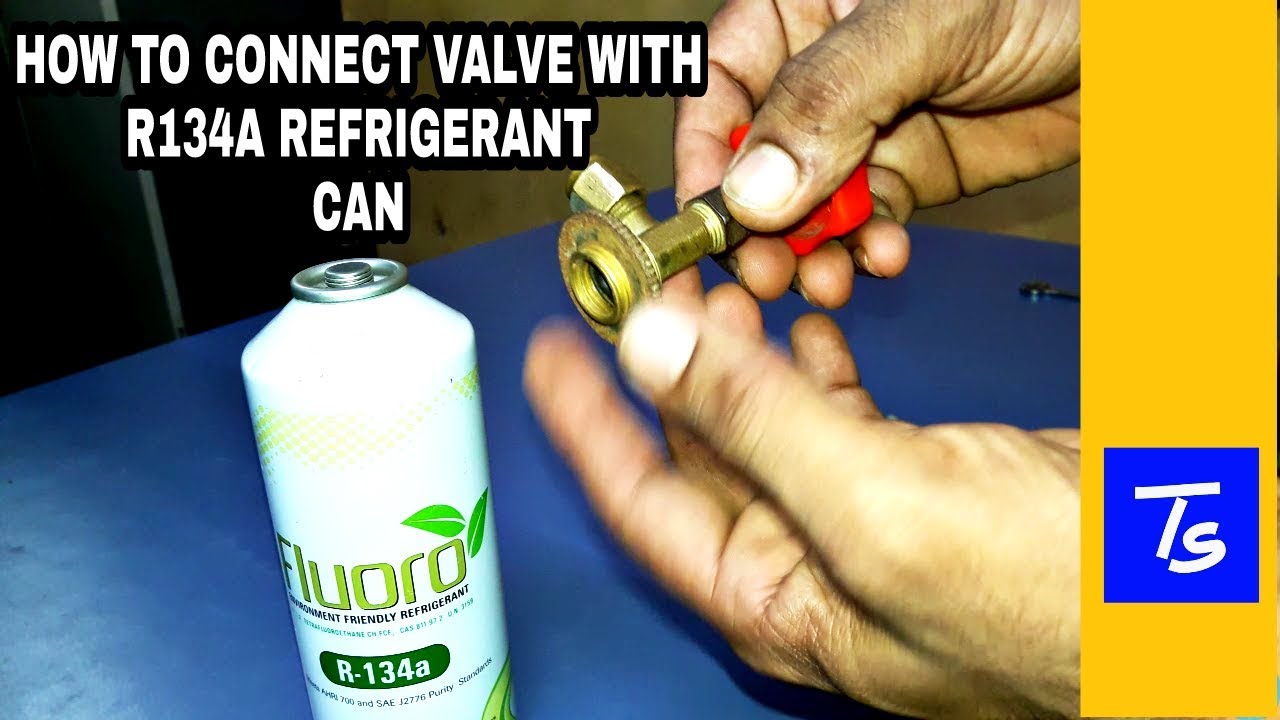 HOW TO CONNECT VALVE WITH THE R134A CAN (Refrigerator Repair for not ...