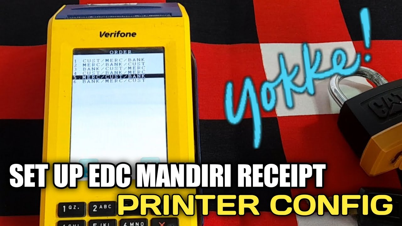 Set receipts in EDC Mandiri Bank transactions - YouTube