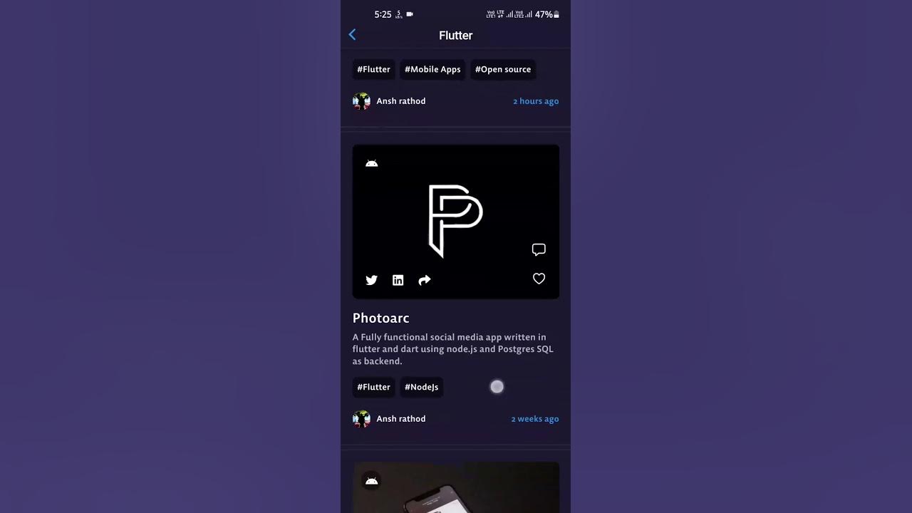 Projectfolio - make, share and grow | Flutter application | demo | node ...