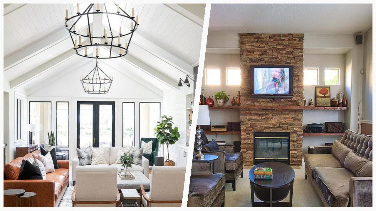 75 Mid-sized And Large Family Room Design Ideas You'll Love ☆ - YouTube