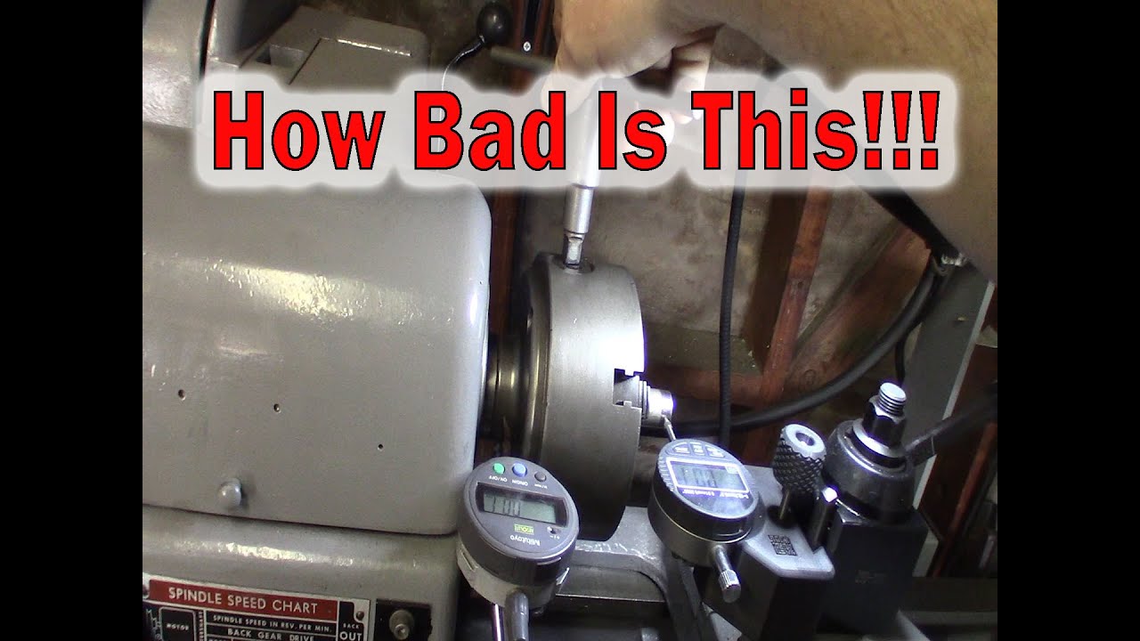 Craftsman12" Lathe Checking Spindle Chuck Runout D.E. Whiton - YouTube