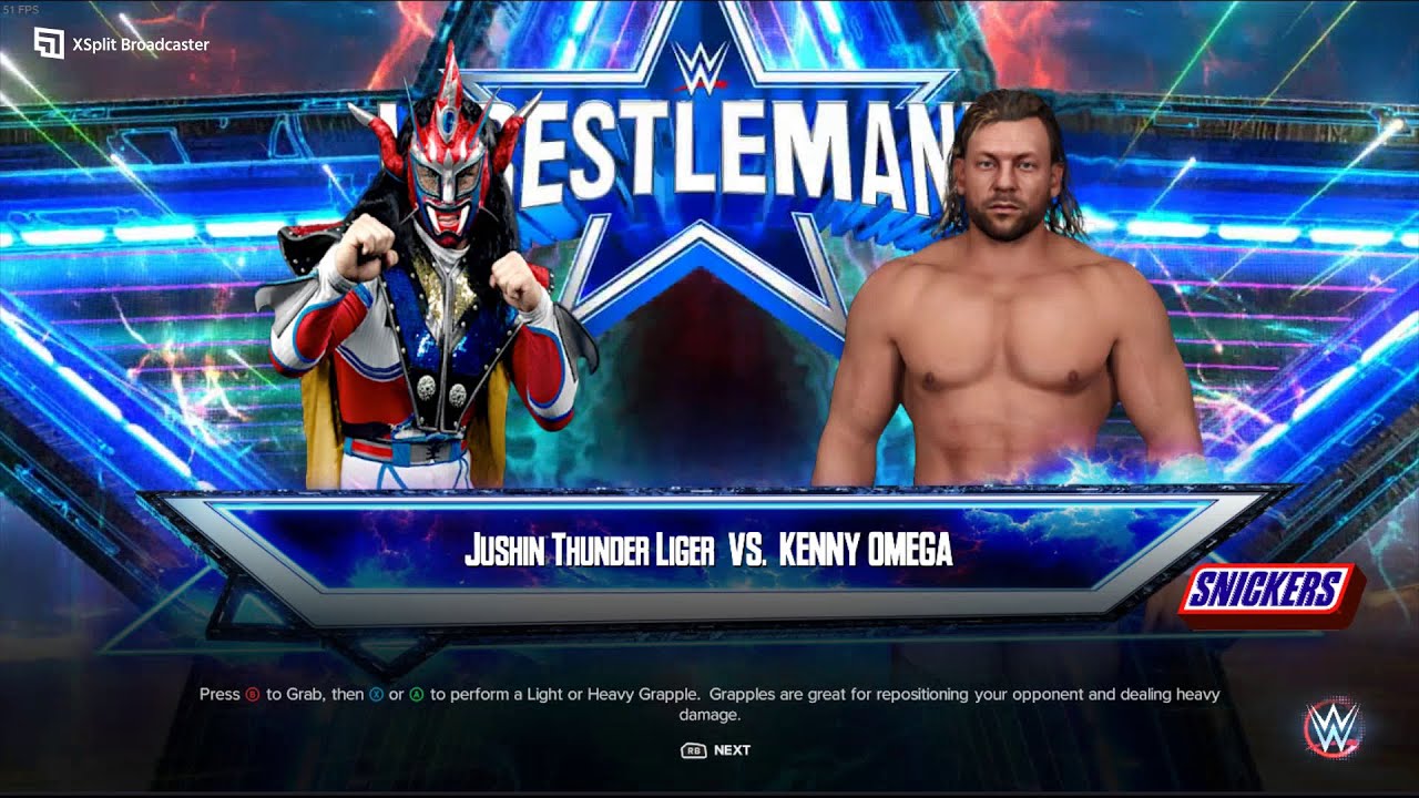 Jushin Thunder Liger V Kenny Omega WWE2K23 modded - YouTube