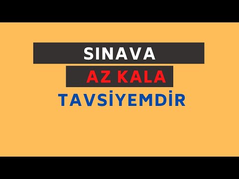 SINAVA AZ KALA  TAVSİYEMDİR #try #ayt #yks