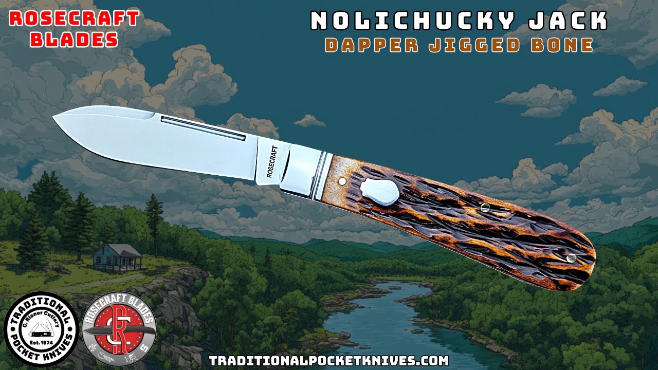 RoseCraft Blades: Nolichucky Jack - Dapper Jigged Bone - YouTube