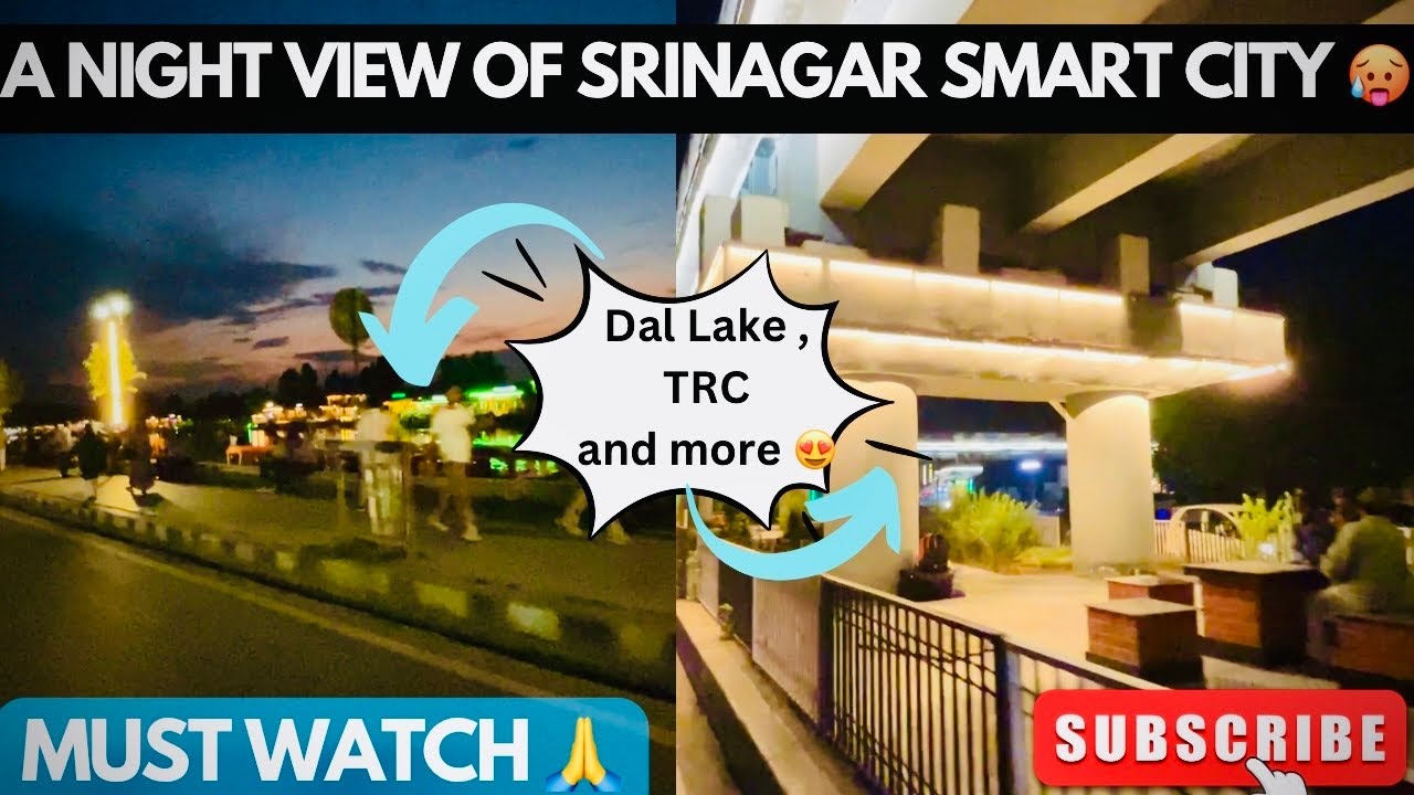 Vlog 163| A Full Night View of Srinagar| Srinagar City in Night Lights ...