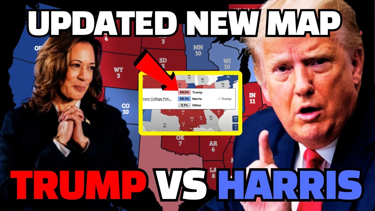 UPDATED NEW 2024 Election Map with LATEST State Polling Data! - YouTube