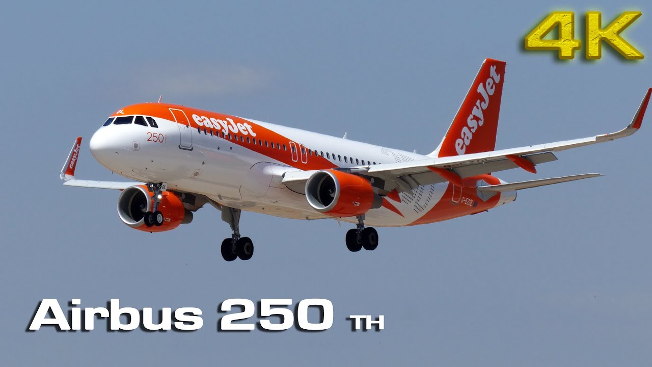EasyJet A320 250th Special Airbus Logo [4K] - YouTube