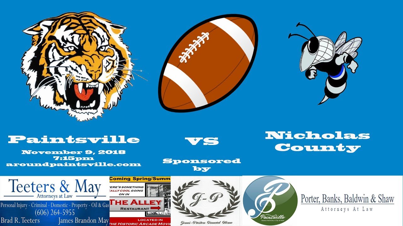 Paintsville vs Nicholas County Football 11/9/18 - YouTube