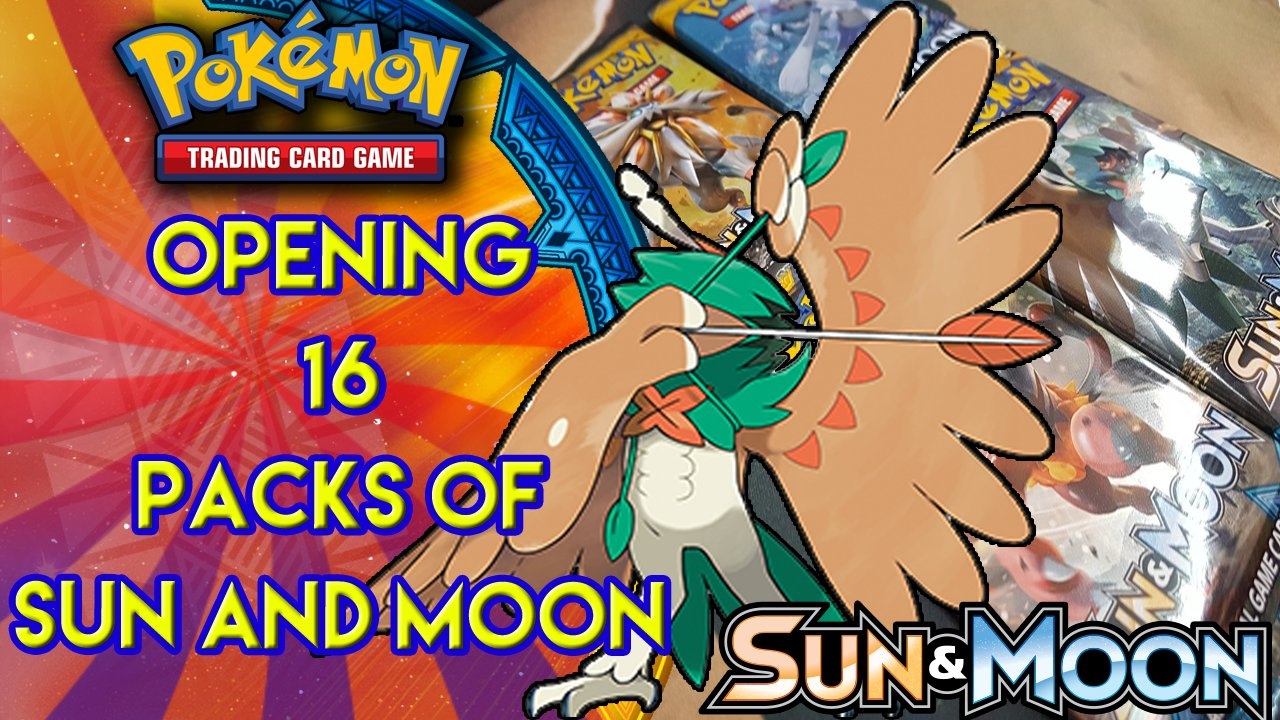 OPENING 16 PACKS OF SUN AND MOON POKEMON CARDS| RAINBOW/ HYPER RARE ...
