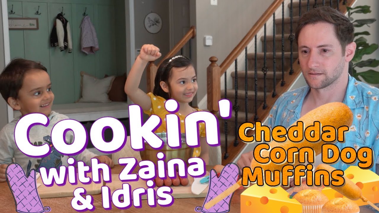 Cookin with Zaina and Idris Corn Dog Muffins - YouTube