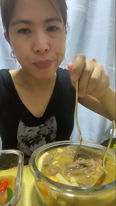 Eating Udong Noodles W Mushroom~pls Watch Full Video On My Playlist Youtube
