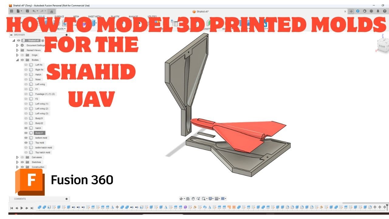 I show you how to make 3D printed molds of the deadly shahid UAV in ...
