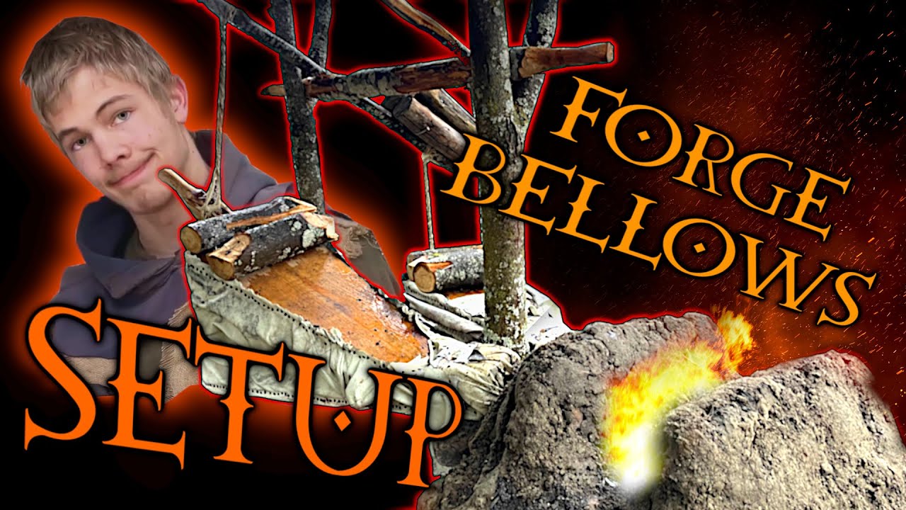 Medieval FORGE BELLOWS Setup - YouTube