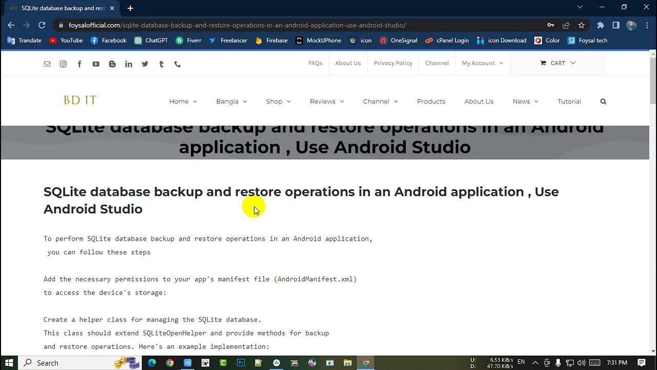 Sqlite Full Database Backup And Restore Operations In An Android Application With Android