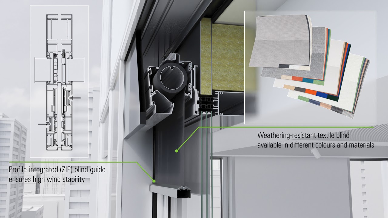 Schüco ZDS sun shading system – integrated in UDC 80 façade system ...