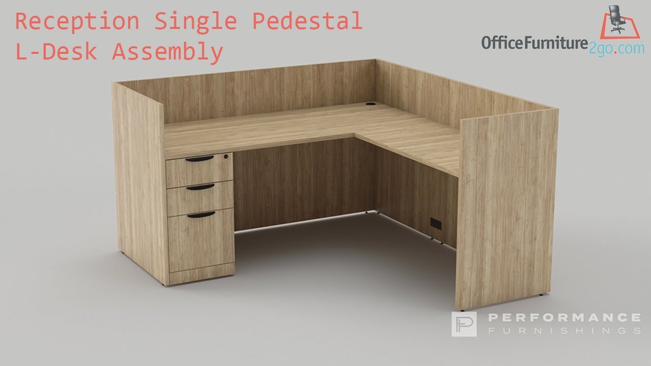 PL Series Reception L-Desk Assembly - OfficeFurniture2go - YouTube