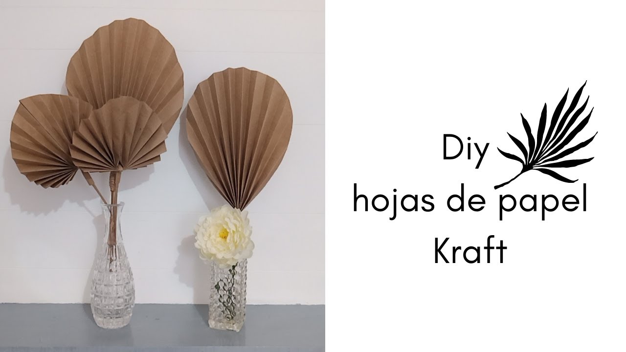 como hacer hojas decorativa de papel kraft/diy tendencia 2021 # ...