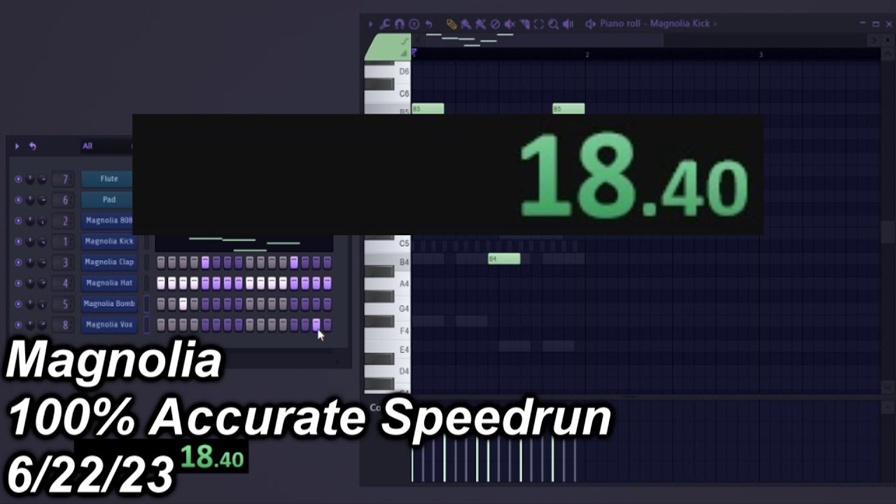 Magnolia 100% Accurate Speedrun **18.40** [WORLD RECORD] (NO MIDI FILES ...