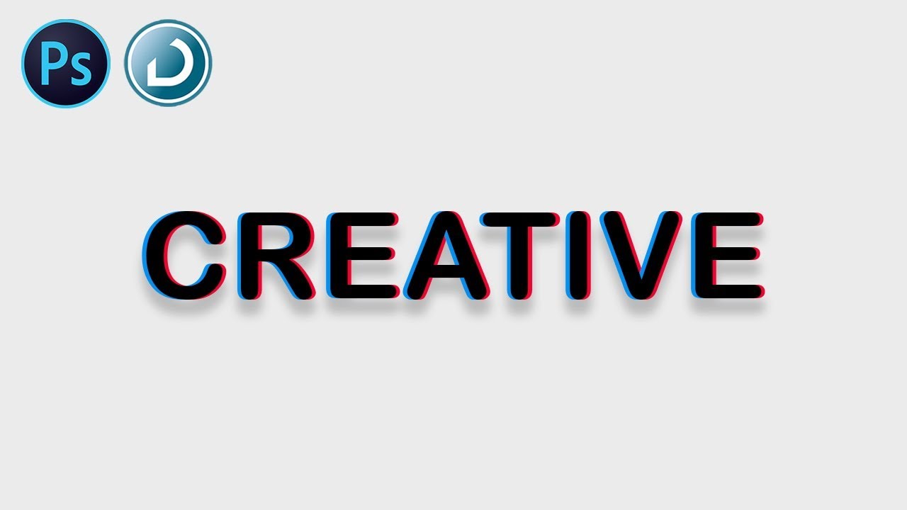Anaglyphic Text Effect- Adobe photoshop Tutorial 2019! - YouTube