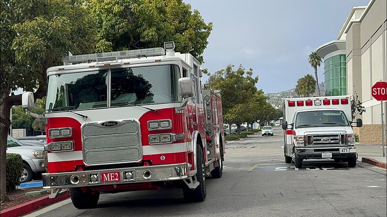 Ventura City Fire Department Medic Engine 2 & AMR Ambulance 471 ...