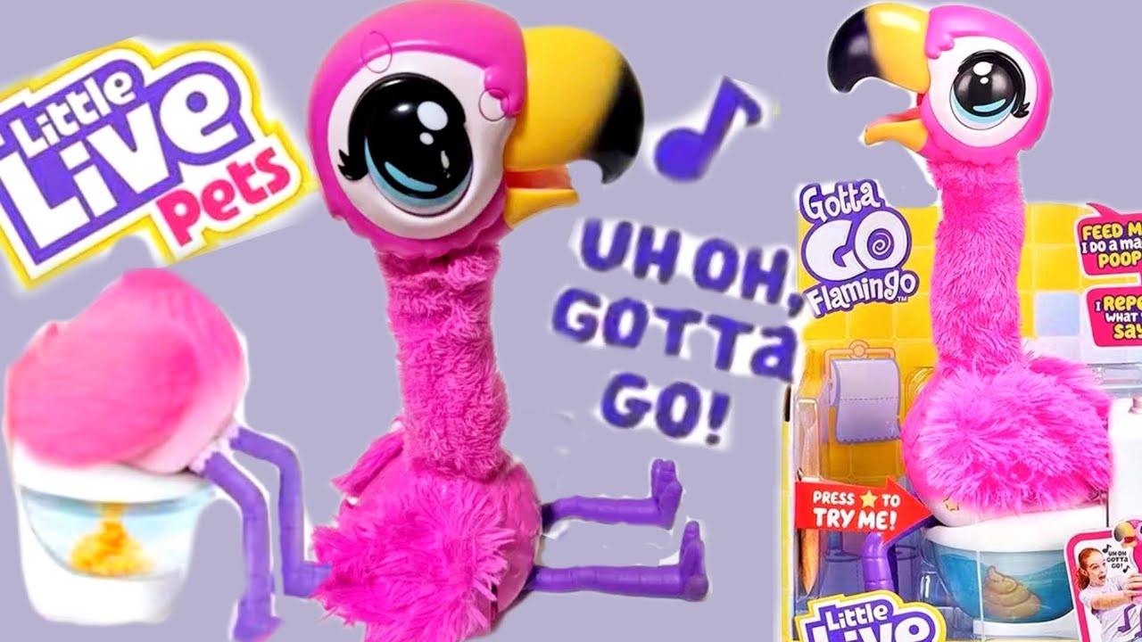 ASMR | UNBOXING MOOSE FLAMINGO POOPS GOTTA GO!!! LITTLE LIVE PETS ...