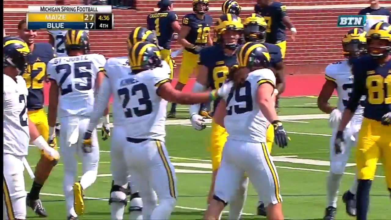 Jordan Glasgow Interception Touchdown for Maize Team - Michigan Spring ...