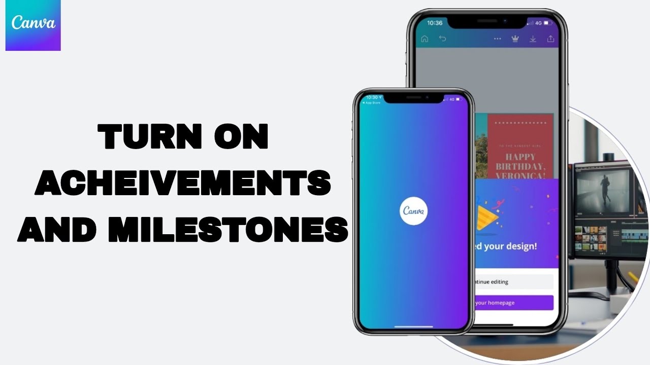 How To Turn On Acheivements And Milestones On Canva App - YouTube
