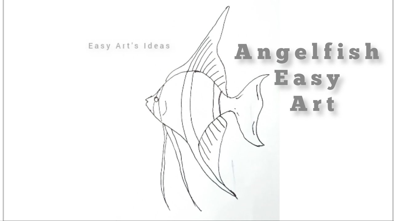 Angelfish Easy Drawing @drawingideas.1 - YouTube