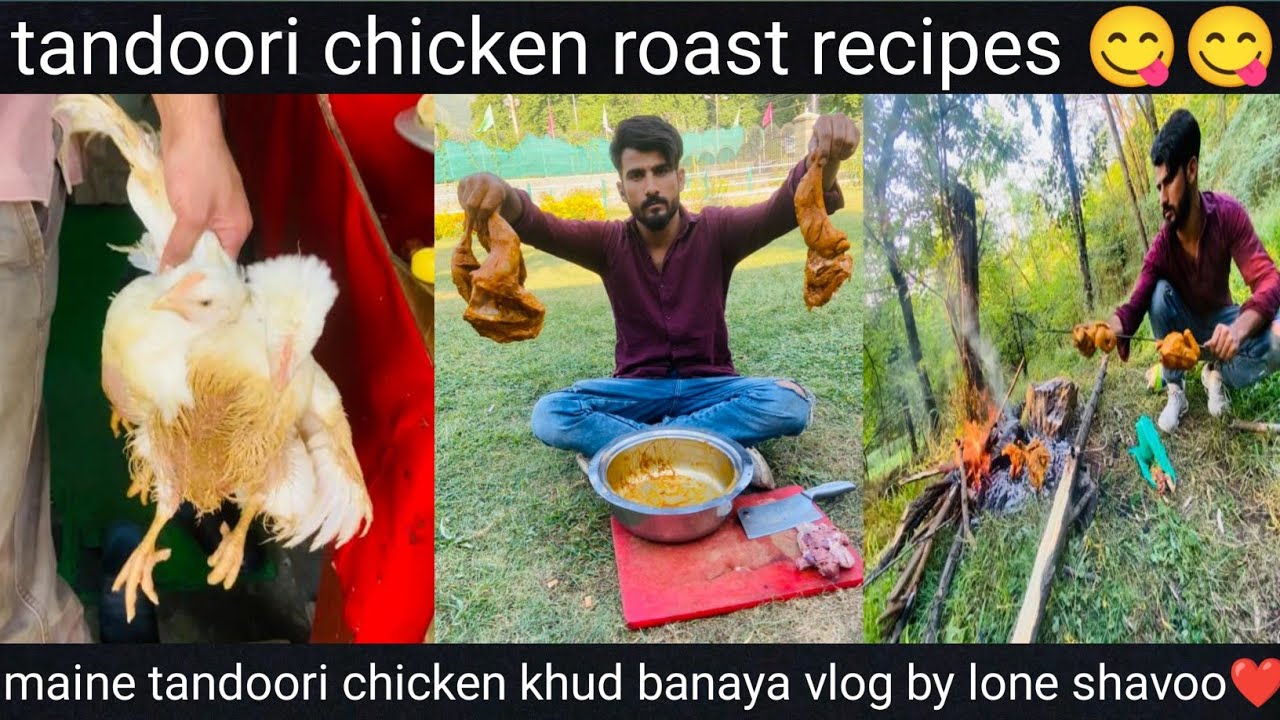 TANDOORI 🐓CHICKEN ROAST RECIPES😋AAJ MAINE TANDOORI CHICKEN KHUD BANAYA ...