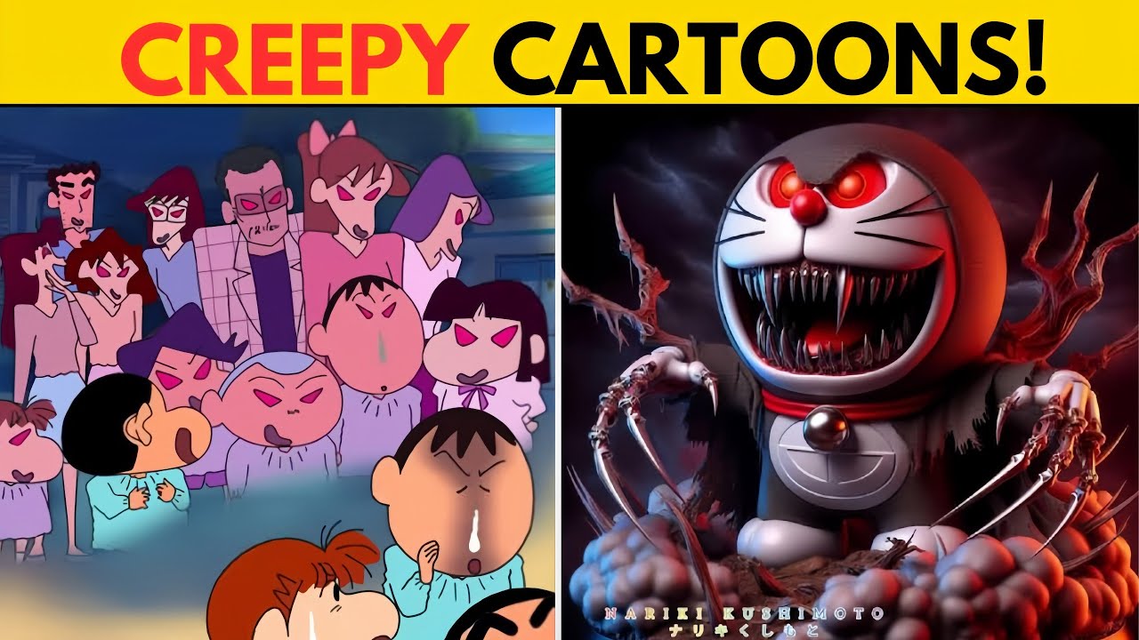Creepy Cartoons Of Cartoons And Animes - YouTube