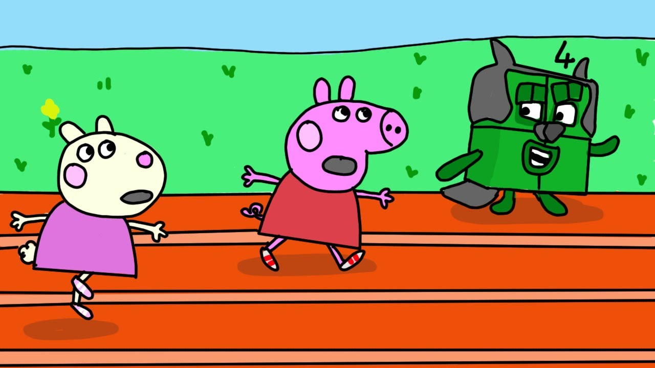 Numberblocks 4 werewolves win and Peppa pig lose - Numberblocks fanmade ...