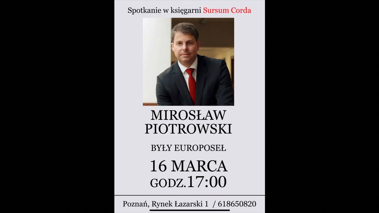 Mirosław Piotrowski na żywo w Sursum Corda - YouTube