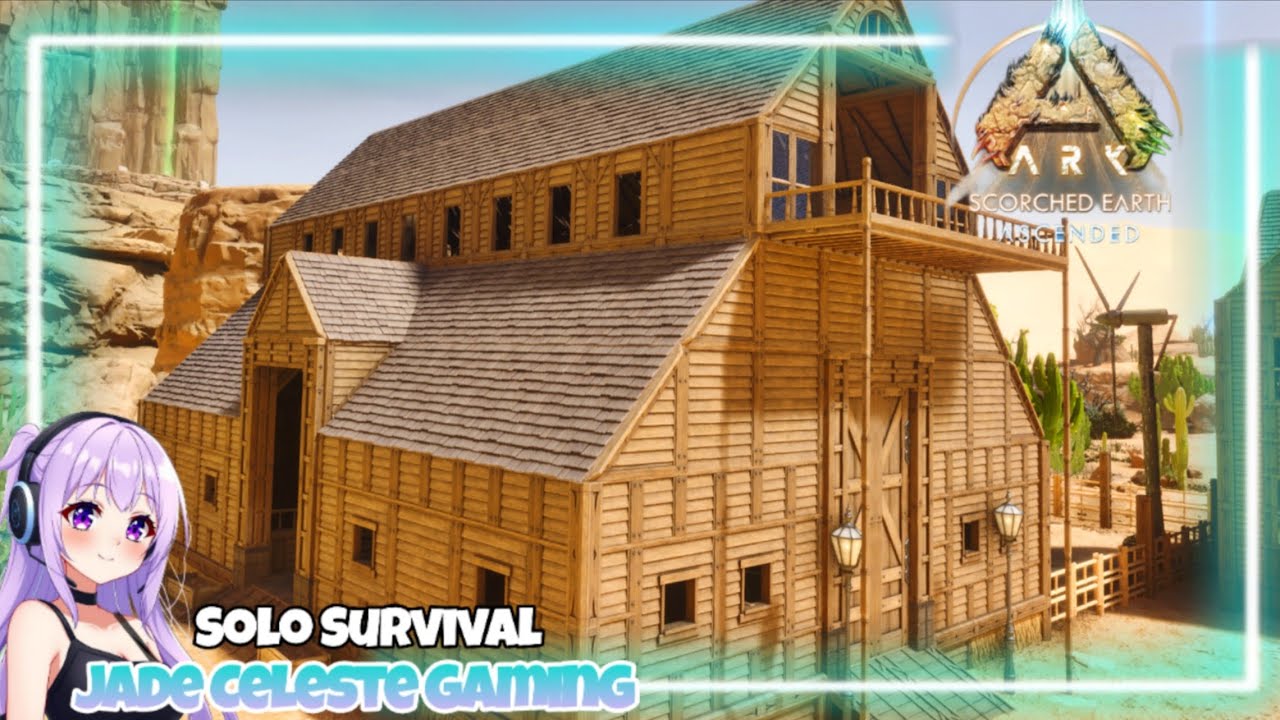 Building a Ranch Style Barn for my Dinos! Ark Ascended Scorched Earth ...