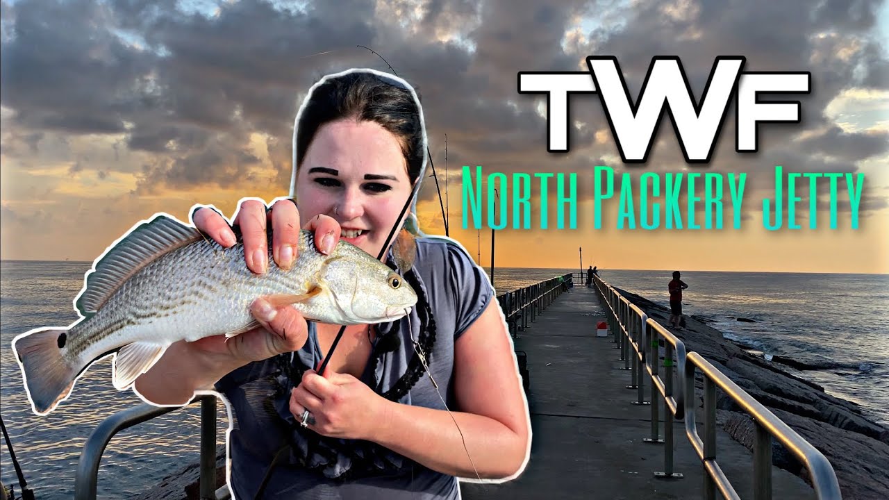 Fishing The North Packery Channel Jetty - YouTube