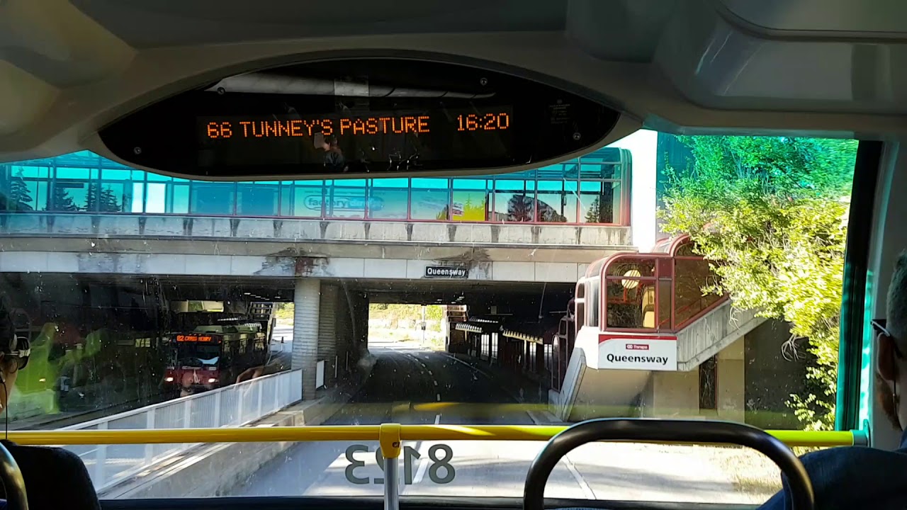 OC Transpo Route 66 Queensway Station Detour via Iris Street - YouTube