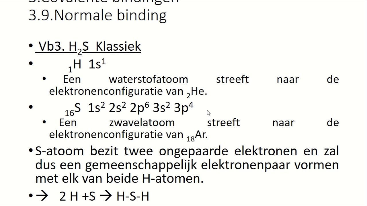 39 Atoombinding H2S - YouTube