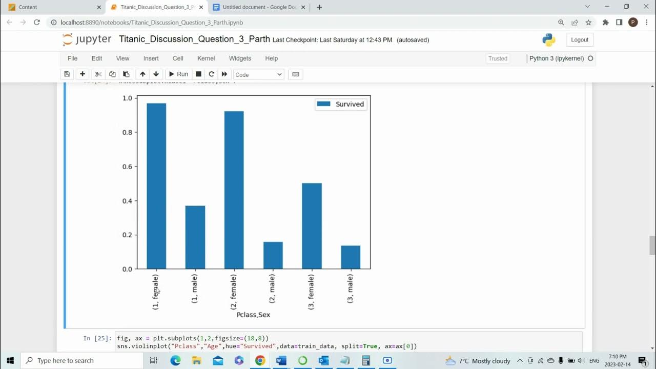 Titanic Data Set Analysis - Python, Jupyter Notebook - YouTube