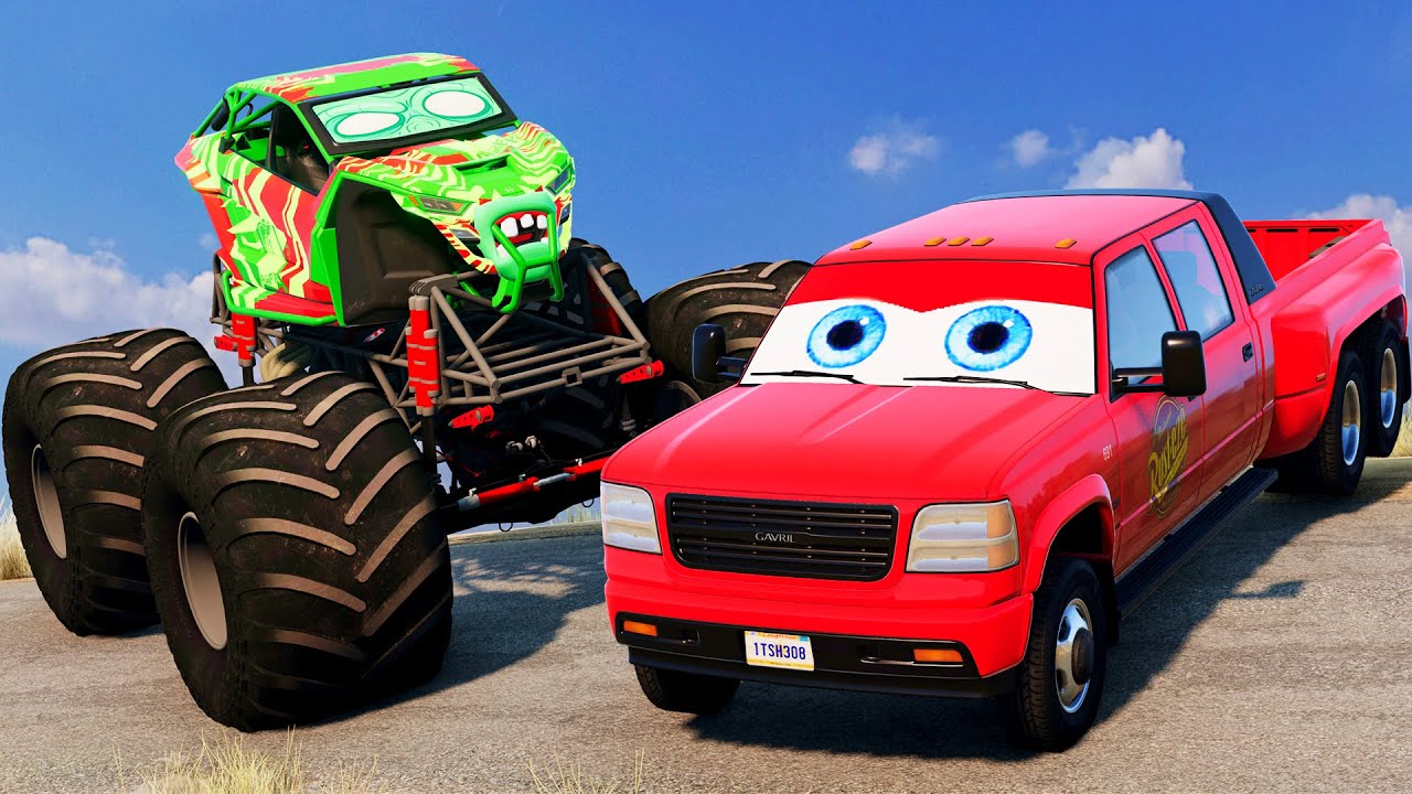 Episode 95 - 6X6 Long McQueen & Mater VS Alien Monster Zombie ...