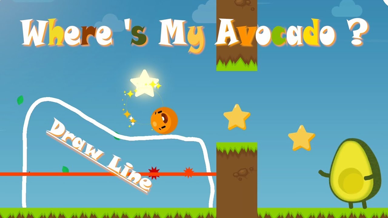 Where's My Avocado? Draw lines | Physics-based puzzle #4 (Android ...