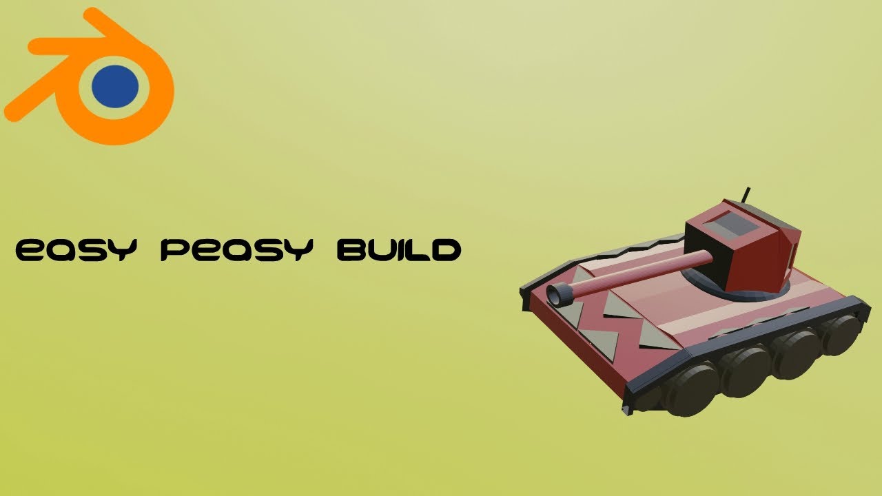 Easy and simple 3D Low-poly enemy tank by Blender Timelapse - YouTube
