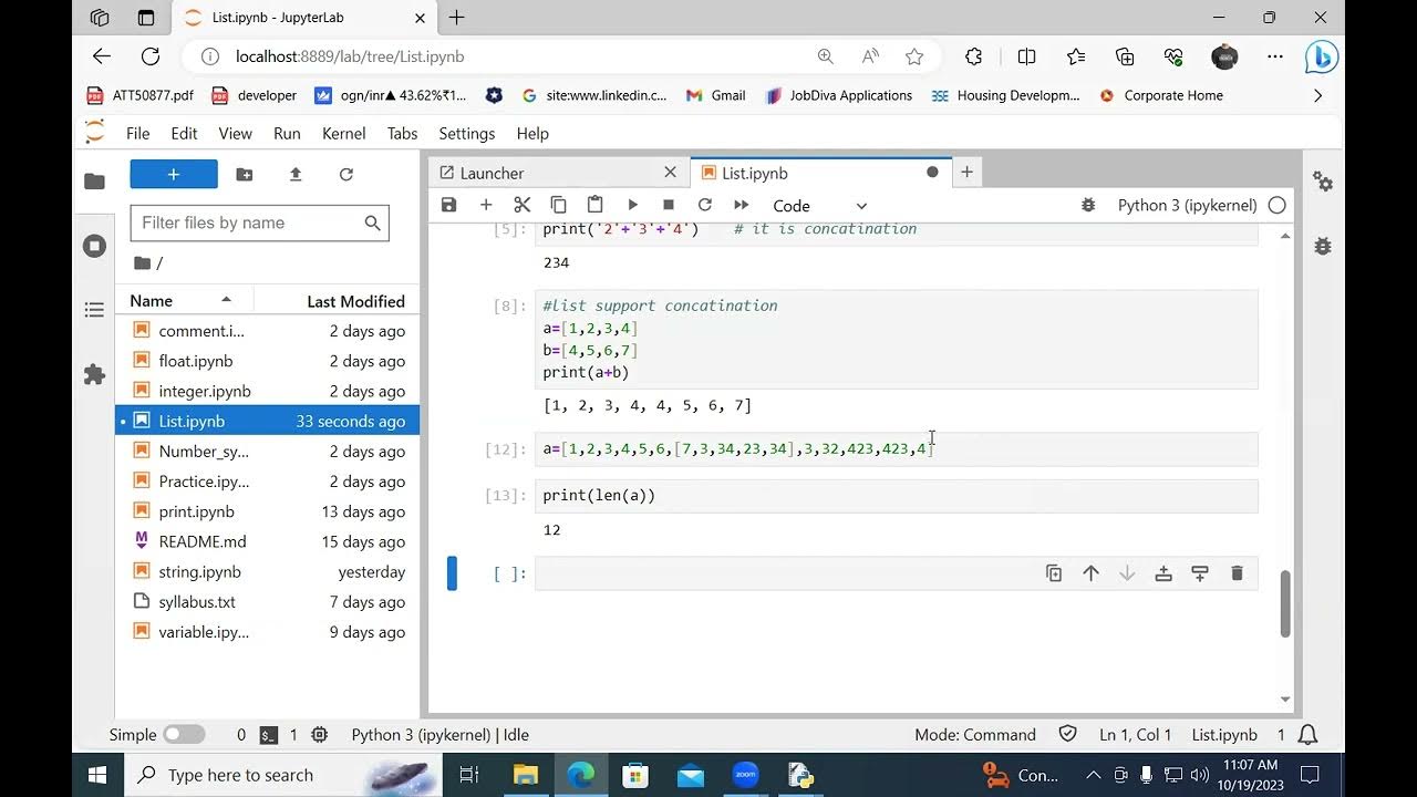 Python List Datatype Part Methods Part 1 Youtube