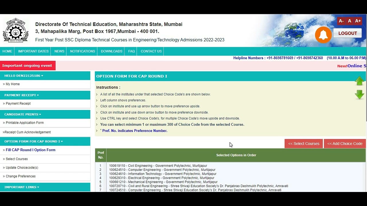 POLY OPTION FORM 2022 -23 - YouTube