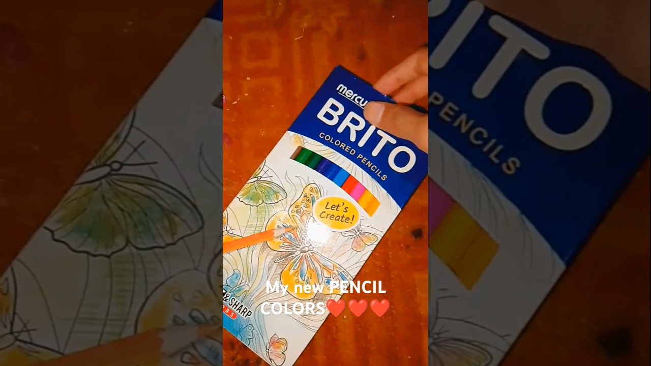 BRITO MY NEW PENCIL COLORS #ART #VIRL Short - YouTube